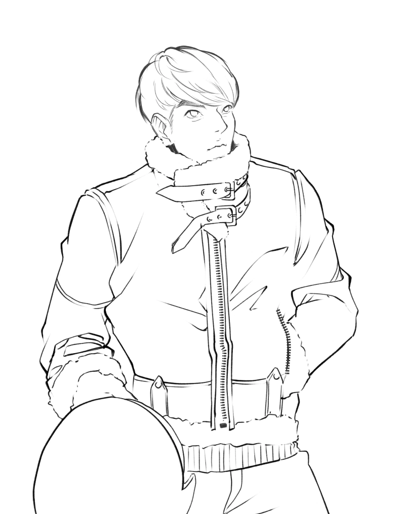 【흑백 LD】 모노톤 일러스트 | DU | CREPE